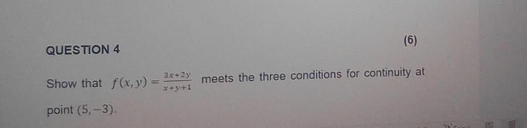 Solved Show that f(x,y)=x+y+13x+2y meets the three | Chegg.com