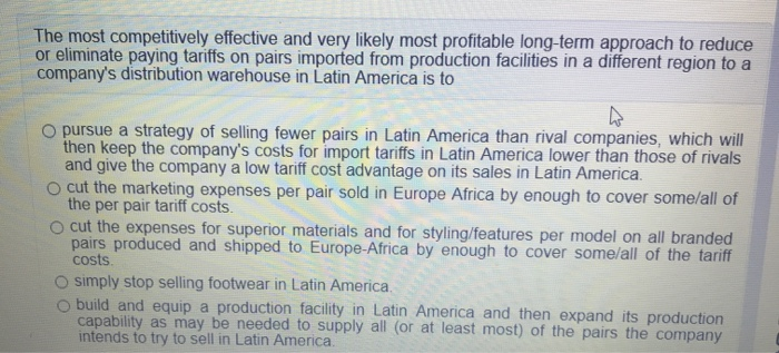 Solved The most competitively effective and very likely most | Chegg.com