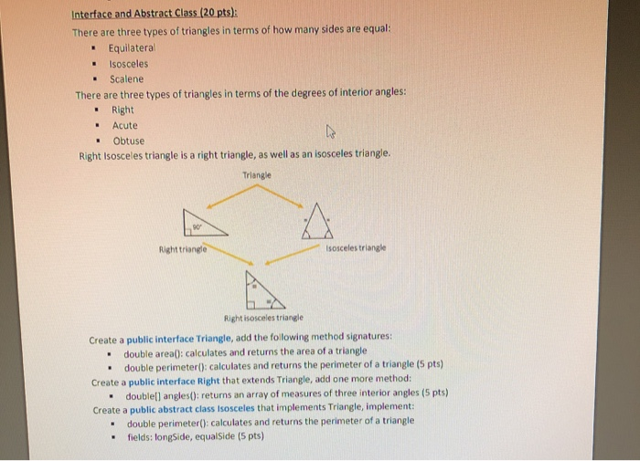 Solved . Interface and Abstract Class (20 pts): There are | Chegg.com