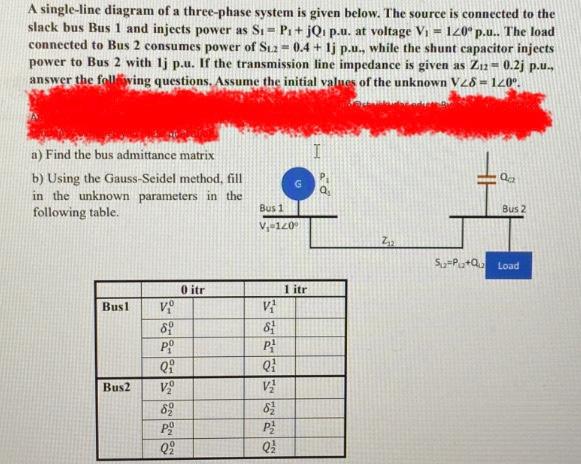 Solved A single-line diagram of a three-phase system is | Chegg.com