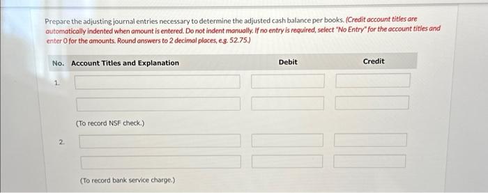 Solved What is the proper adjusted cash balance per bank? | Chegg.com