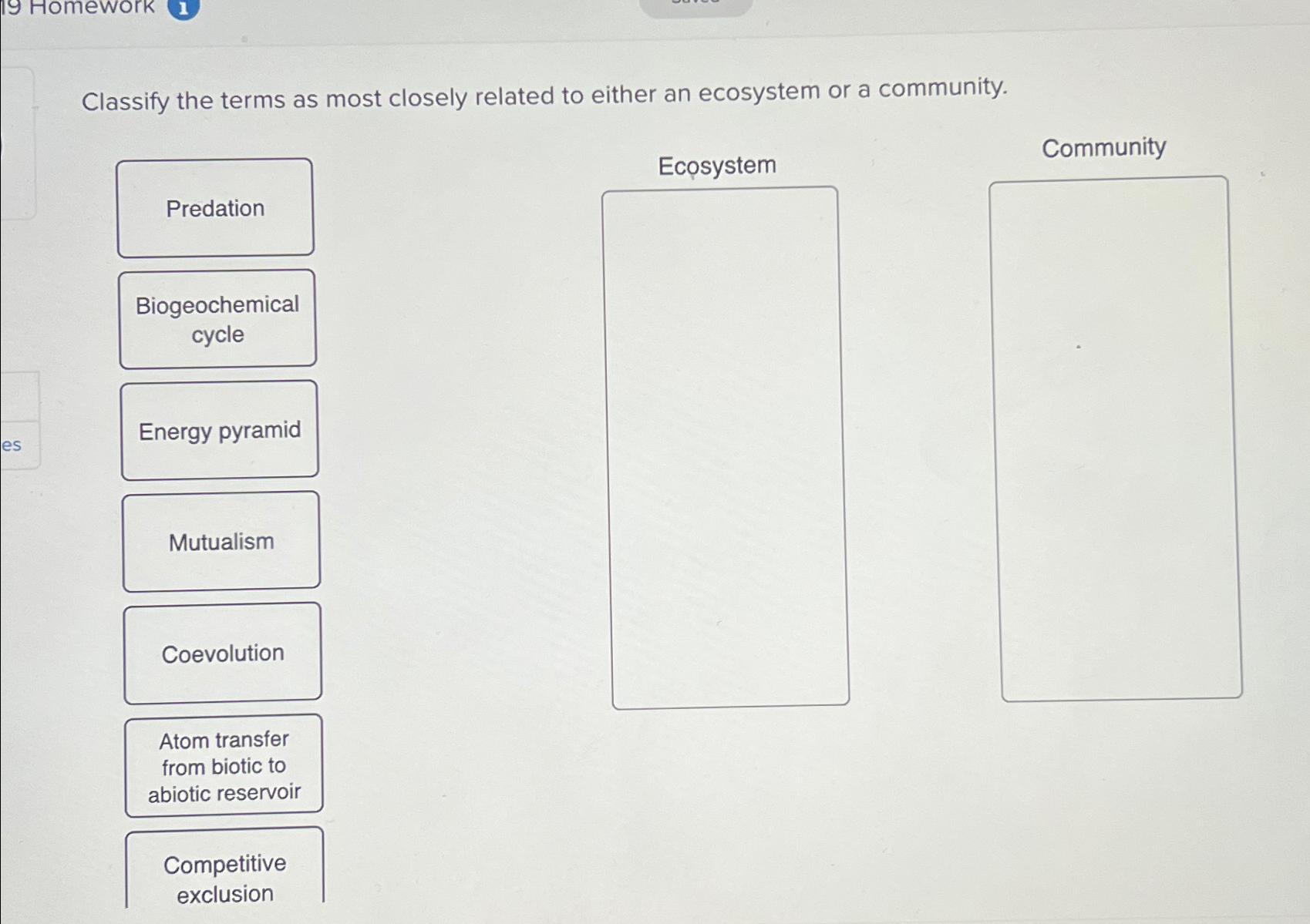 Solved Classify the terms as most closely related to either | Chegg.com