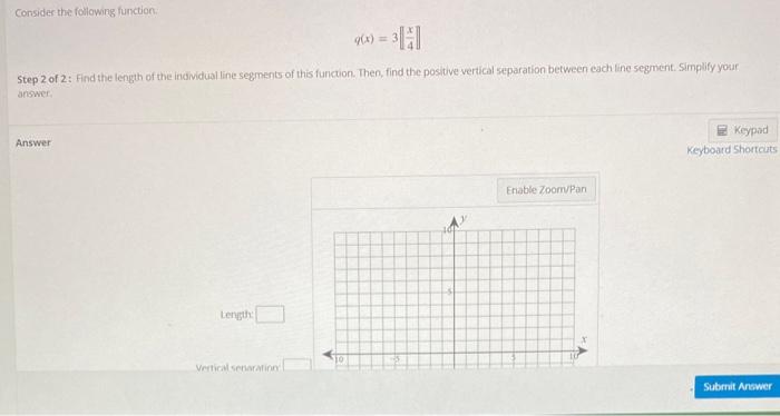 Solved Consider the following function 962) Step 2 of 2: | Chegg.com