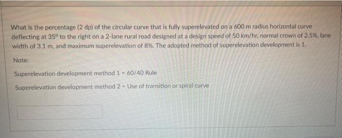 Solved What is the percentage (2dp ) of the circular curve | Chegg.com