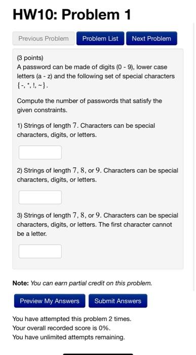 Solved HW10: Problem 1 Previous Problem Problem List Next | Chegg.com