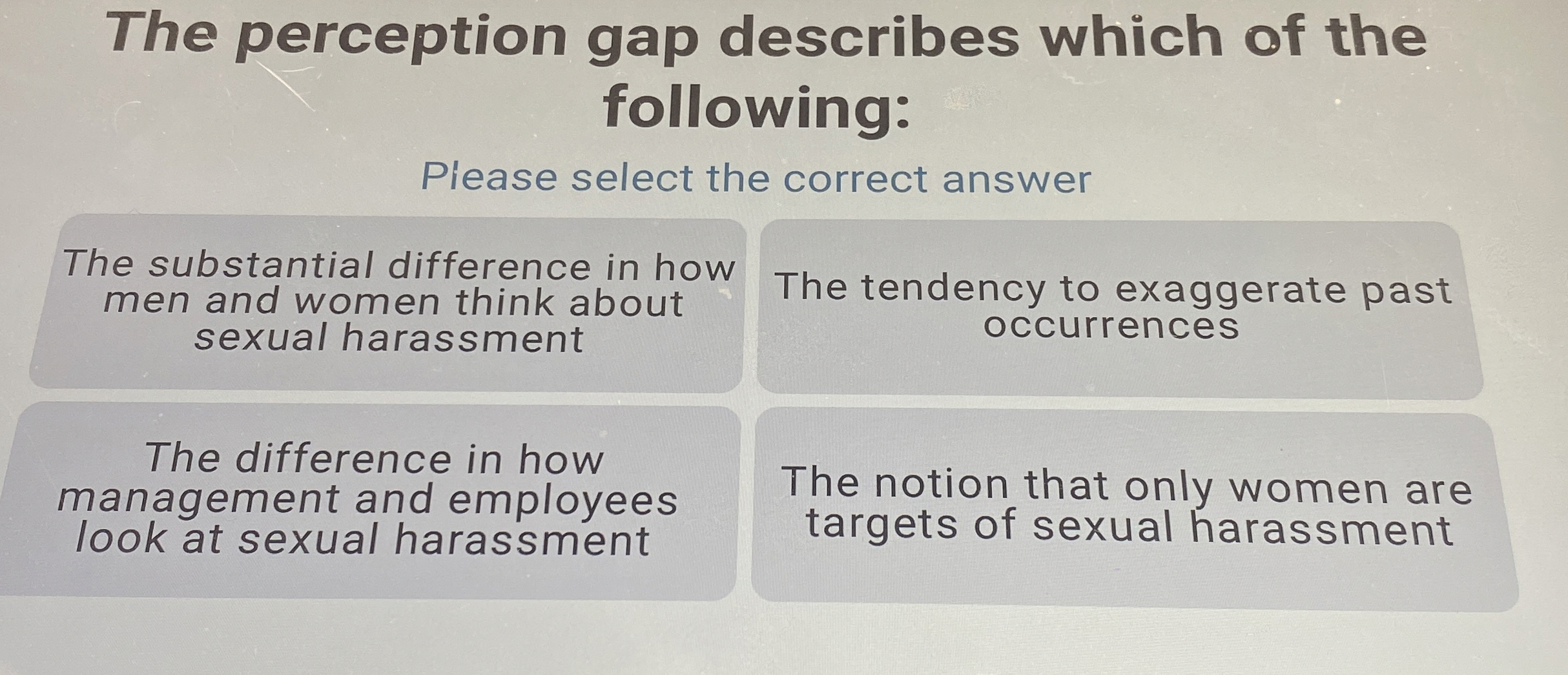 Solved The perception gap describes which of the | Chegg.com