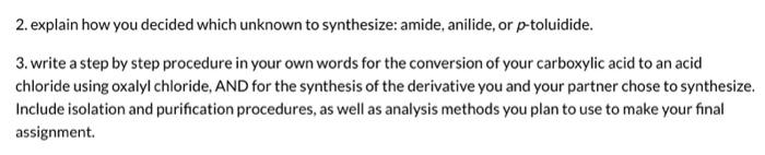 Solved 2. explain how you decided which unknown to | Chegg.com