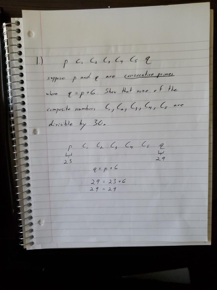 Solved I'm given a prime and composite number problem and | Chegg.com