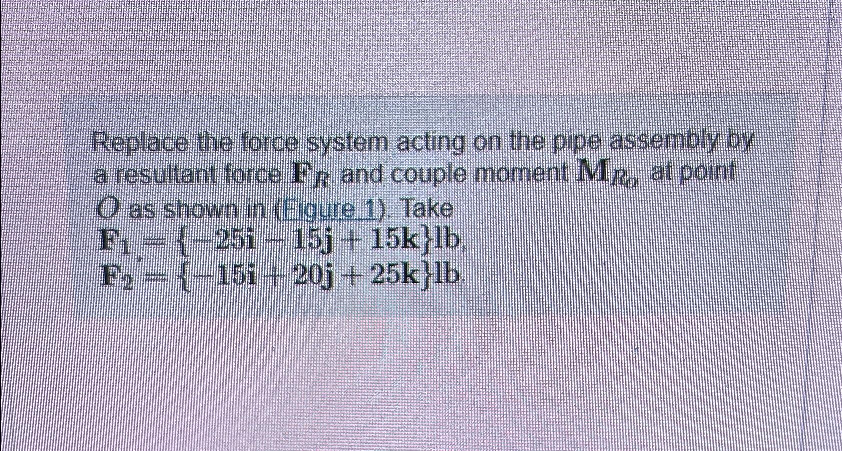 Solved Replace the force system acting on the pipe assembly | Chegg.com