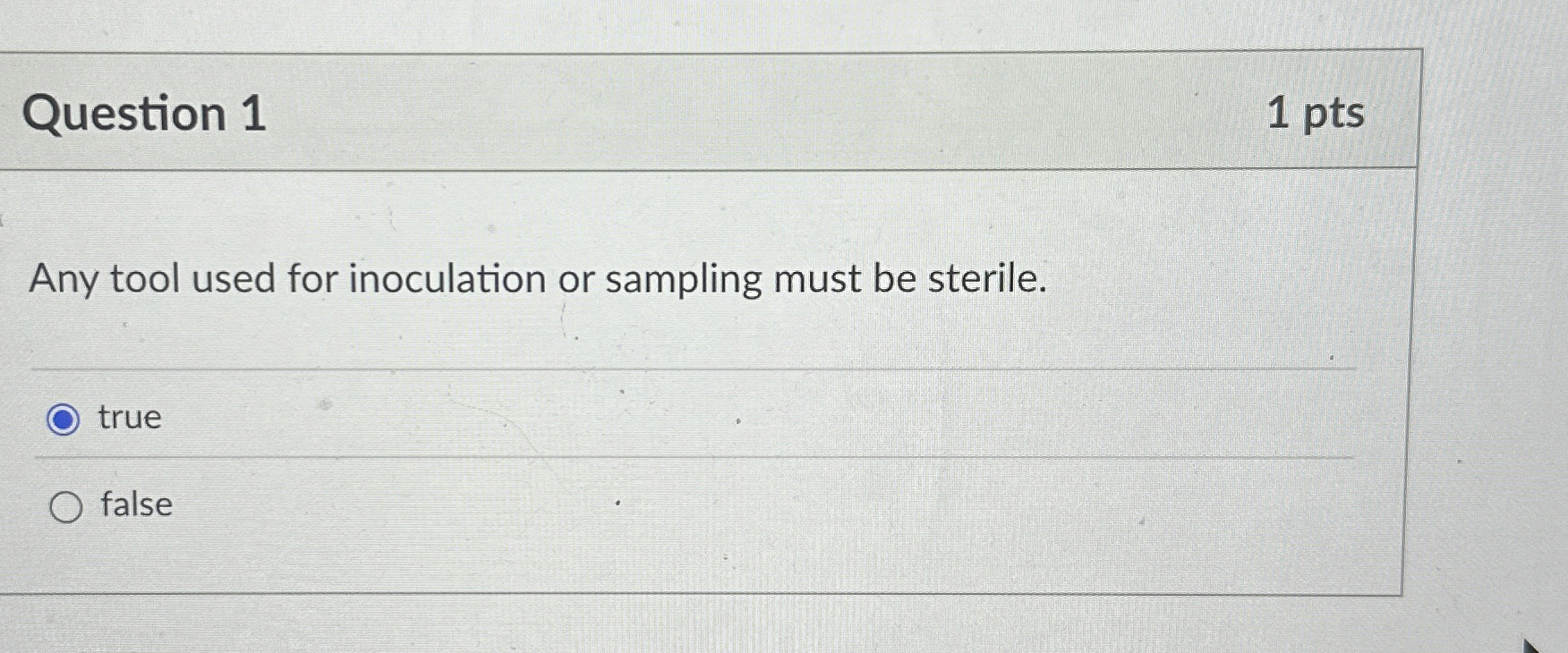 Solved Question 1Any tool used for inoculation or sampling | Chegg.com