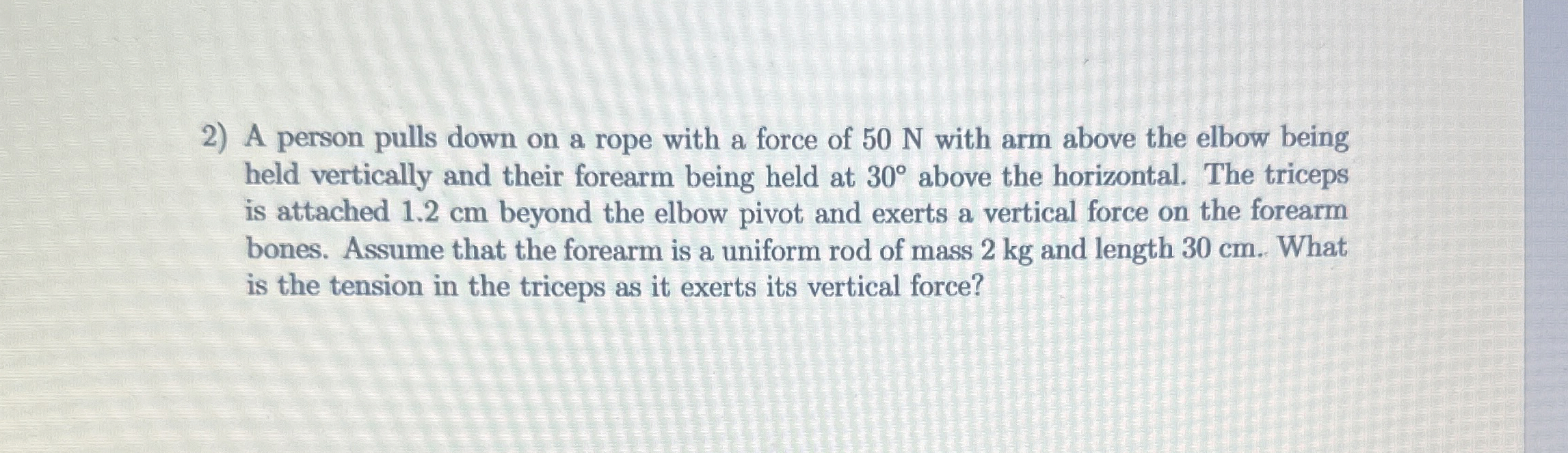 Solved A person pulls down on a rope with a force of 50 ﻿N | Chegg.com