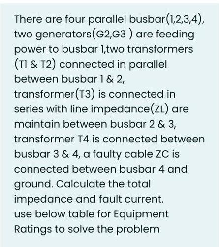 Solved There are four parallel busbar(1,2,3,4), two | Chegg.com