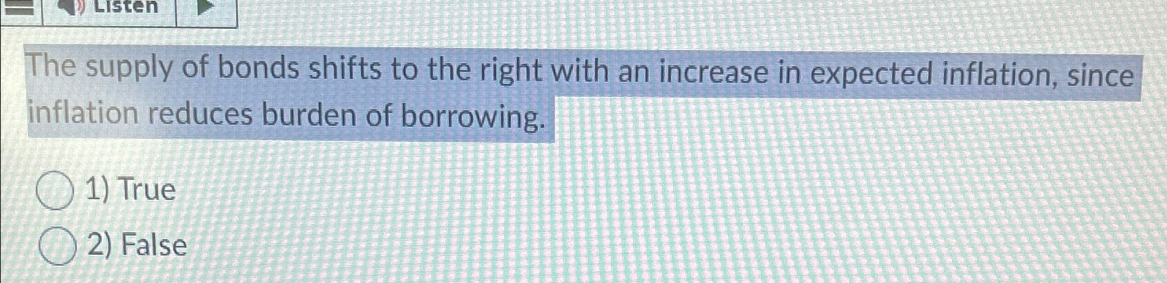 Solved The supply of bonds shifts to the right with an | Chegg.com