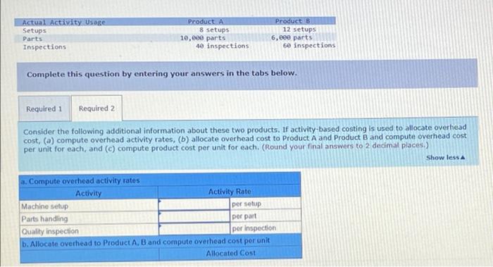 Solved Exercise 4-11 (Algo) Computing product cost per unit | Chegg.com