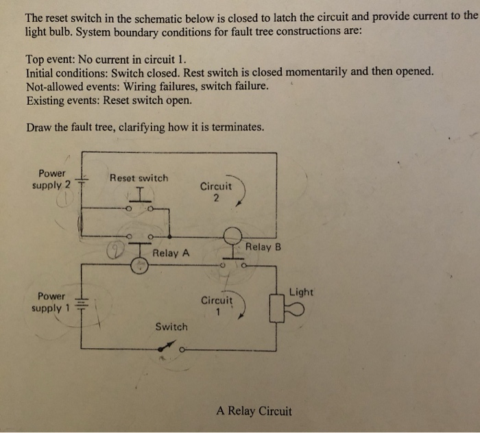 Solved The reset switch in the schematic below is closed to | Chegg.com