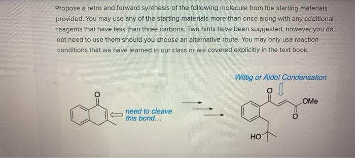 Solved Propose a retro and forward synthesis of the | Chegg.com