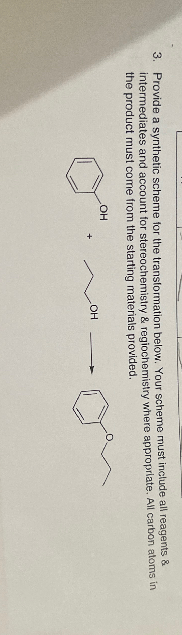 Solved Provide a synthetic scheme for the transformation | Chegg.com