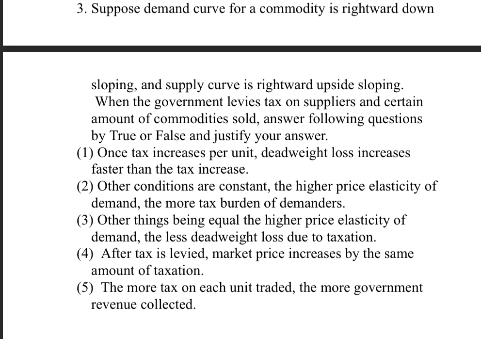 Solved Suppose demand curve for a commodity is rightward | Chegg.com