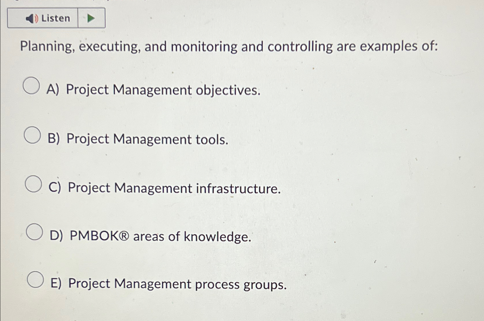 Solved ListenPlanning, executing, and monitoring and | Chegg.com