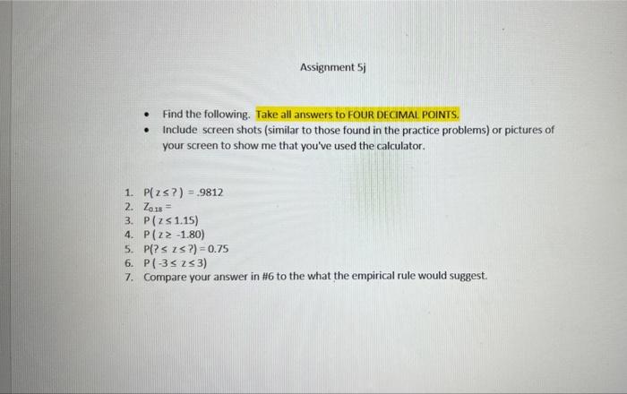 - Find the following. Take all answers to FOUR | Chegg.com