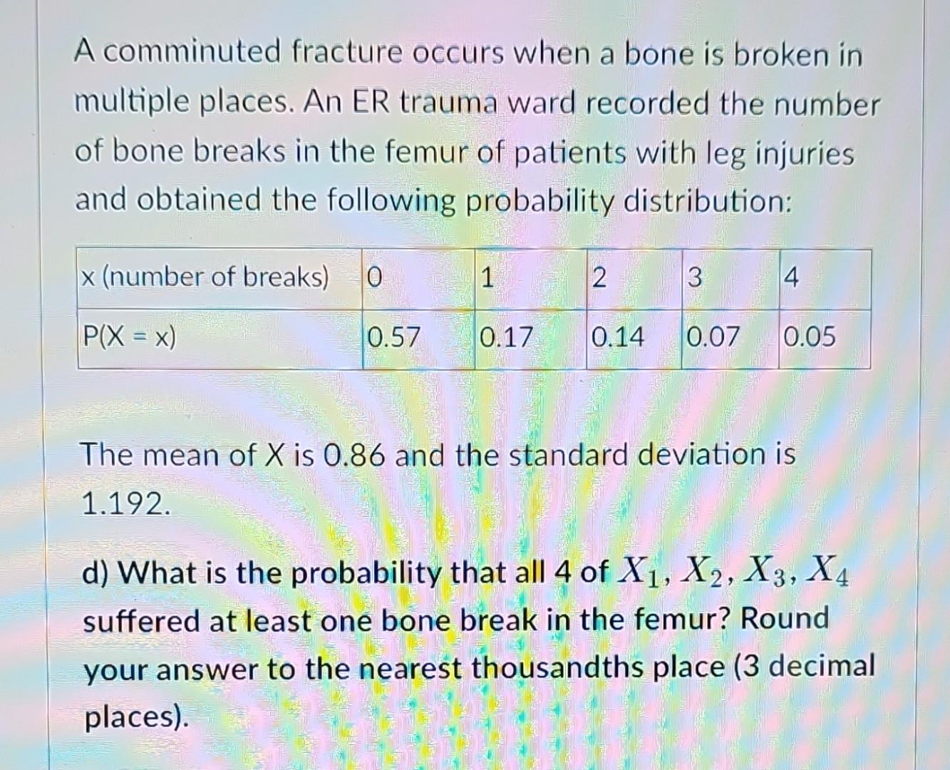 Solved A comminuted fracture occurs when a bone is broken in | Chegg.com
