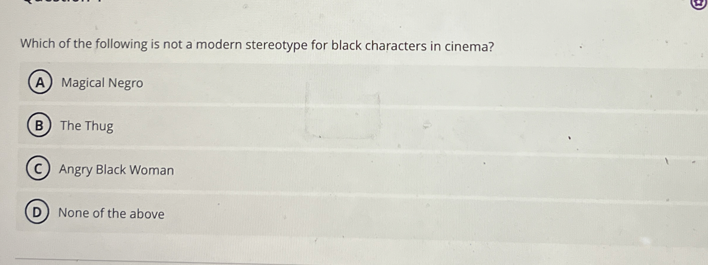 Solved Which of the following is not a modern stereotype for | Chegg.com