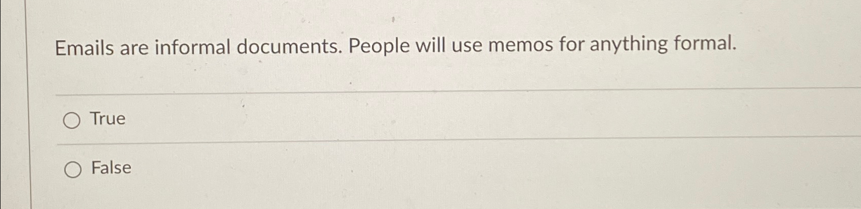 Solved Emails are informal documents. People will use memos | Chegg.com
