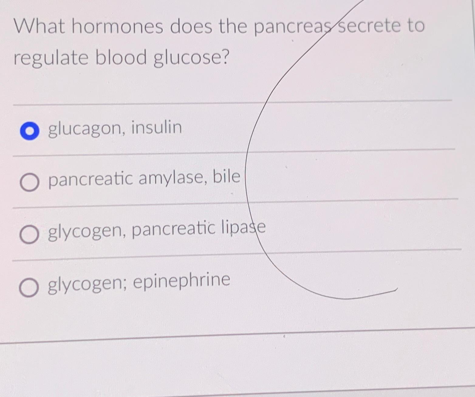 Solved What hormones does the pancreas/secrete to regulate | Chegg.com