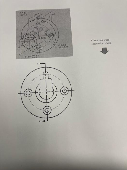 1. Please sketch a cross section view A-A for the | Chegg.com