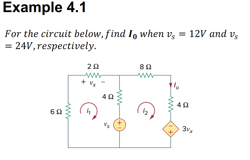 Solved Example 4.1For the circuit below, find I0 ﻿when | Chegg.com