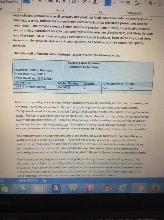 Font P aragraph Req. 4 The production engineers | Chegg.com