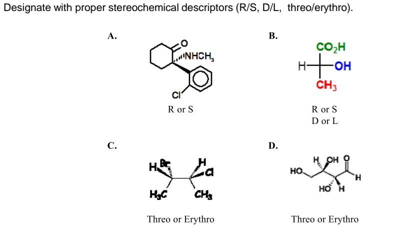 Solved Designate with proper stereochemical descriptors | Chegg.com