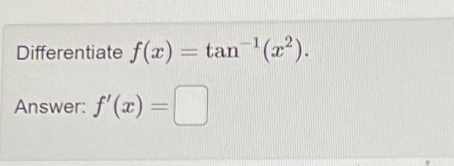 Solved Derivatives - Inverses: (1 point) Find the | Chegg.com