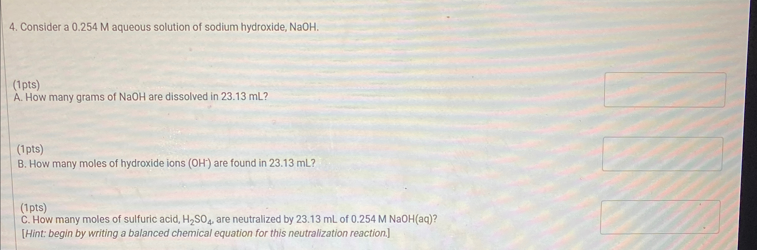 Solved Consider a 0.254M ﻿aqueous solution of sodium | Chegg.com