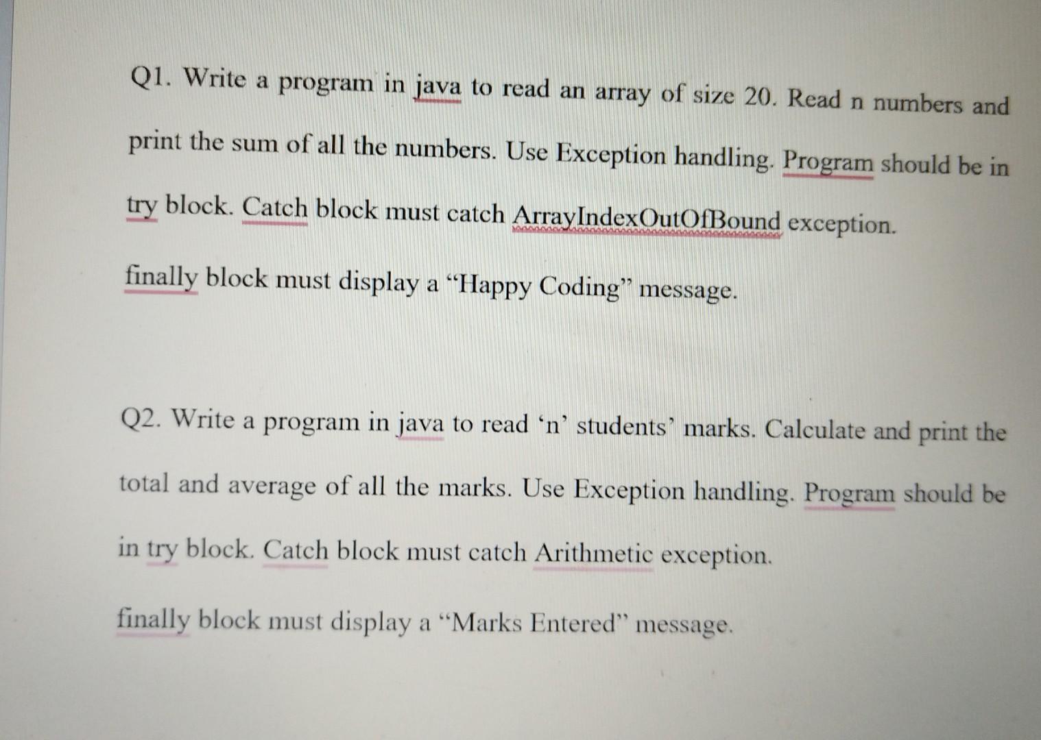 Solved I want an answer in java | Chegg.com