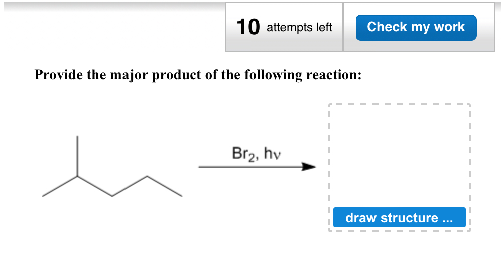 Solved Provide the major product of the following | Chegg.com