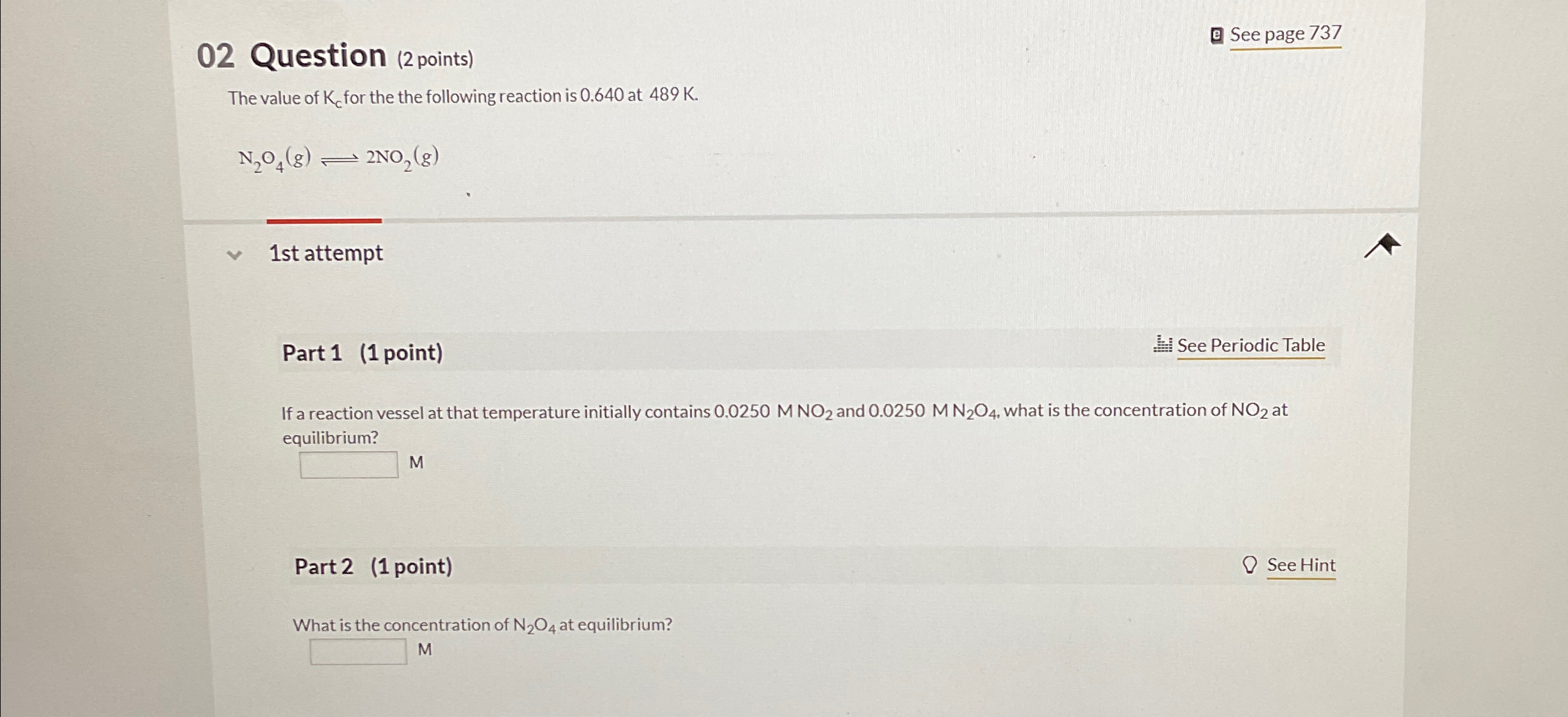 Solved 02 ﻿Question (2 ﻿points)르 ﻿See page 737The value of | Chegg.com