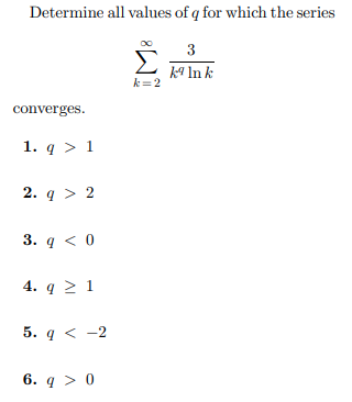 Solved Determine all values of q ﻿for which the | Chegg.com