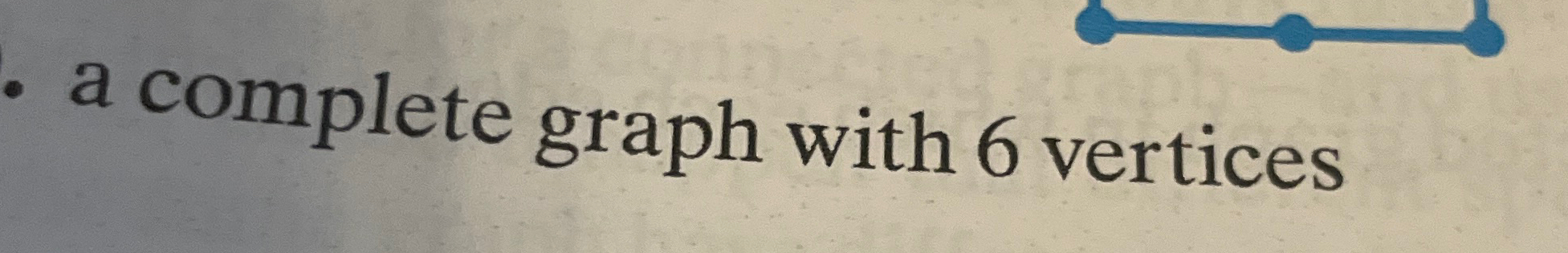 Solved a complete graph with 6 ﻿vertices | Chegg.com