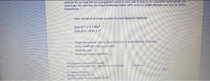 Solved Quoted (1) (The LORAN (LOng Range Navigation) system | Chegg.com