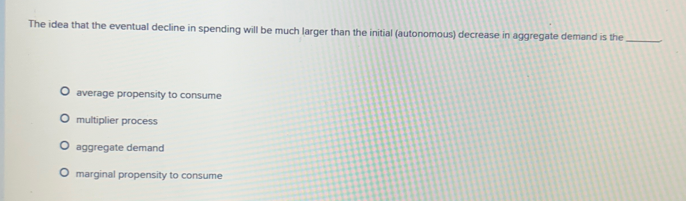 Solved The idea that the eventual decline in spending will | Chegg.com