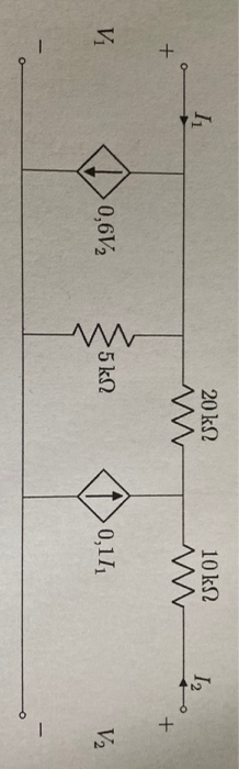 Solved Ι 20 kΩ Λ 10 kΩ ΛΝ I2 + + Vi 0,6V2 5 kΩ 0,11, V2 | Chegg.com