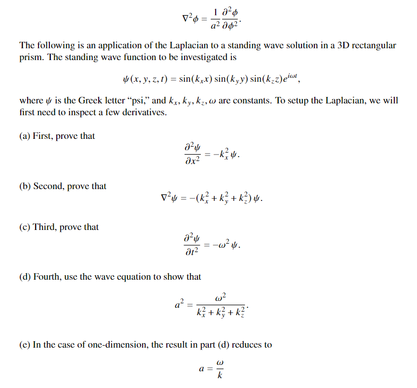 Solved grad2φ=1a2del2φdelφ2.The following is an application | Chegg.com