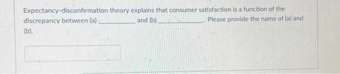 Expectancy Disconfirmation Theory Explains That