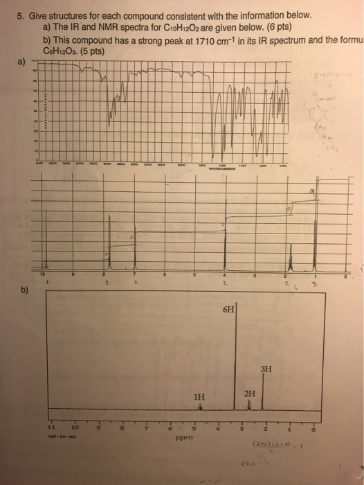 Solved 5. Give structures for each compound consistent with | Chegg.com