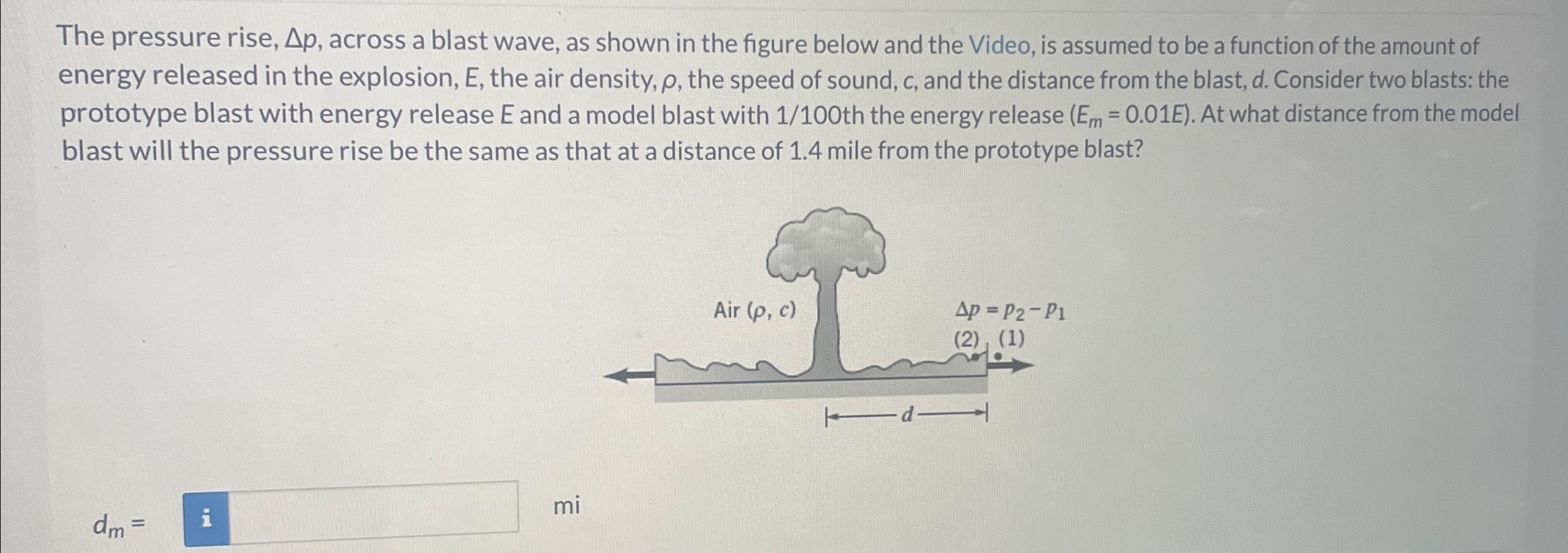 Solved The pressure rise, Δp, ﻿across a blast wave, as shown | Chegg.com