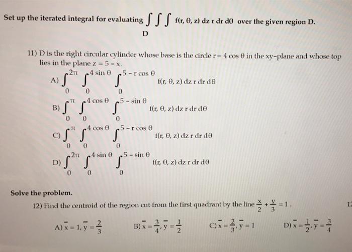 Solved Set up the iterated integral for evaluating S S S | Chegg.com