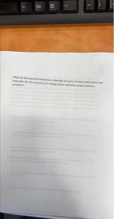 Solved What are the practical implications internally (in | Chegg.com