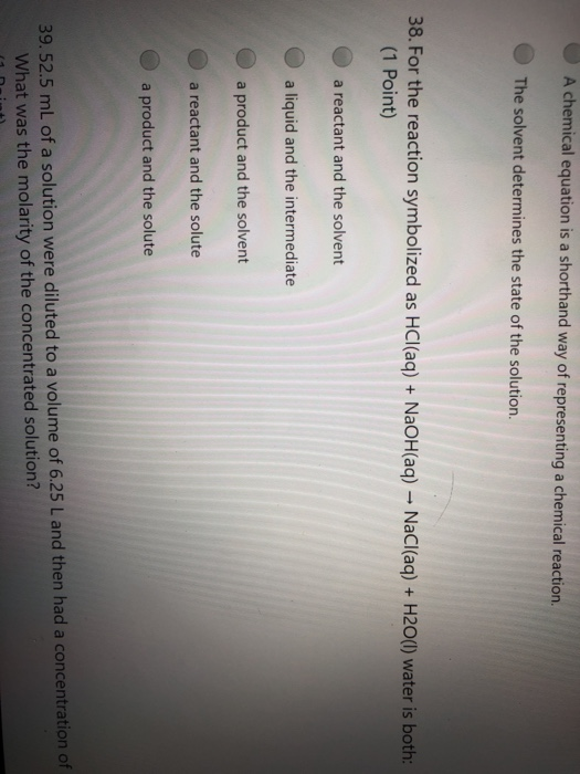 Solved A chemical equation is a shorthand way of | Chegg.com