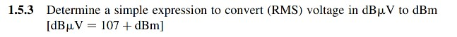 Solved 1.5.3 Determine a simple expression to convert (RMS) | Chegg.com